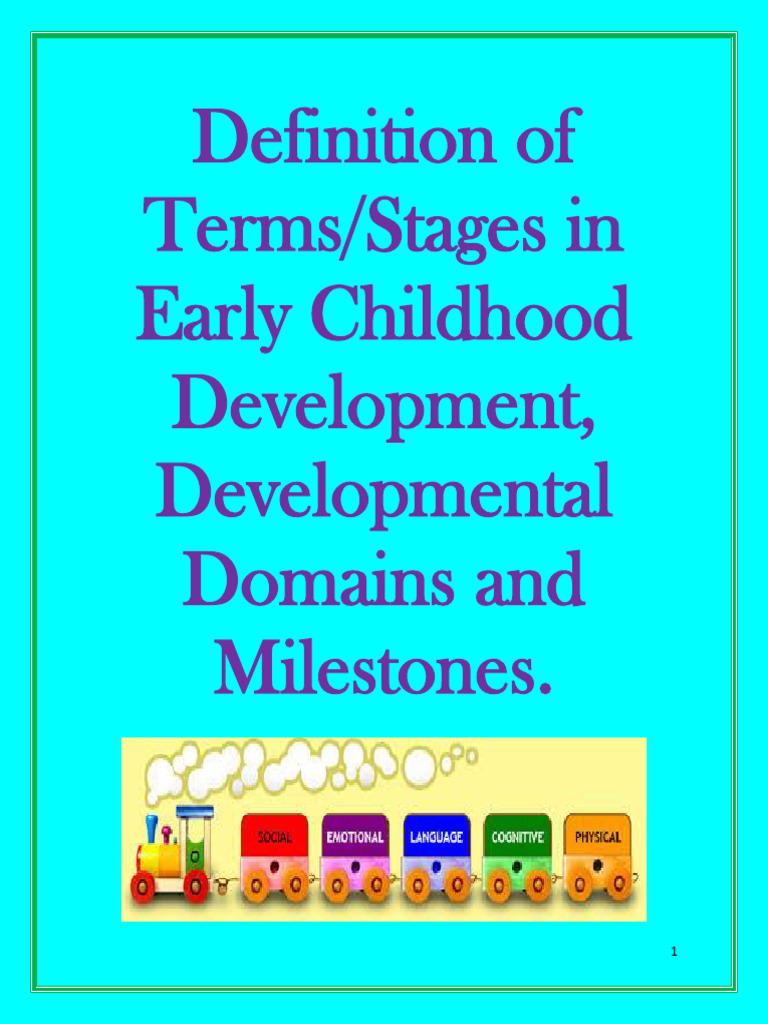 Early Childhood Development Stages & Milestones | PDF | Child ...