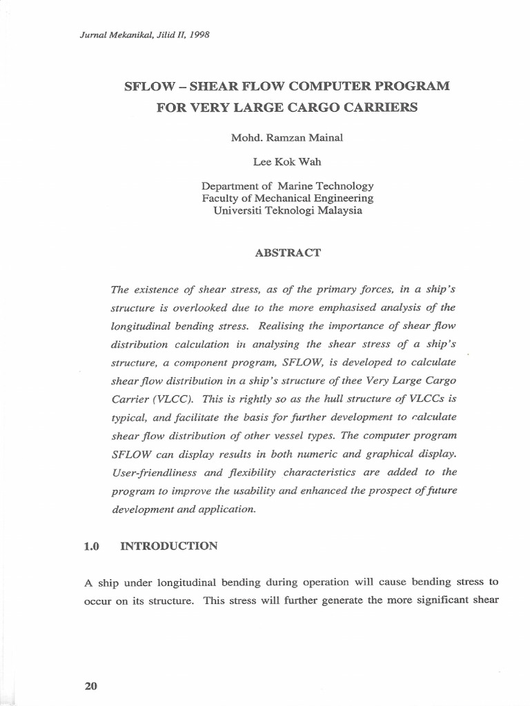 Admin,+03 SFLOW Shear Flow Computer Program | PDF