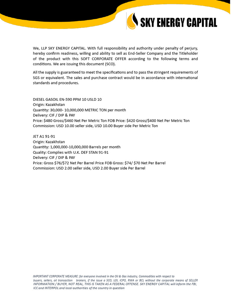 Fco - Sky Energy Capital | PDF | Invoice | Procurement