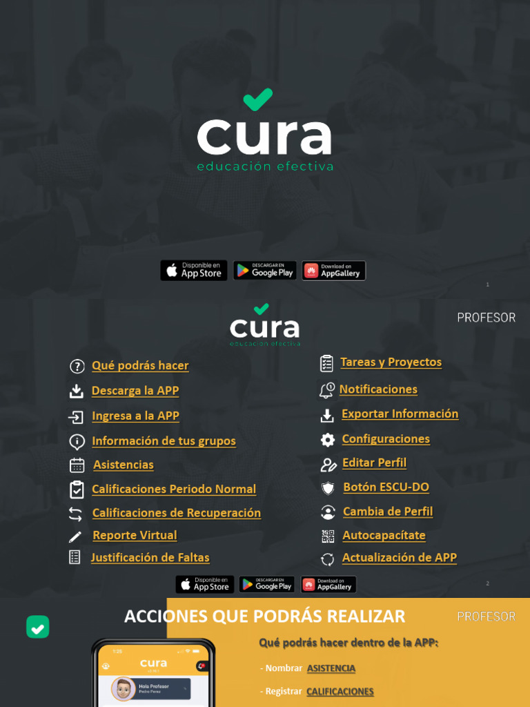 CURA APP - Maestros PDF | PDF | Aplicación movil | Contraseña