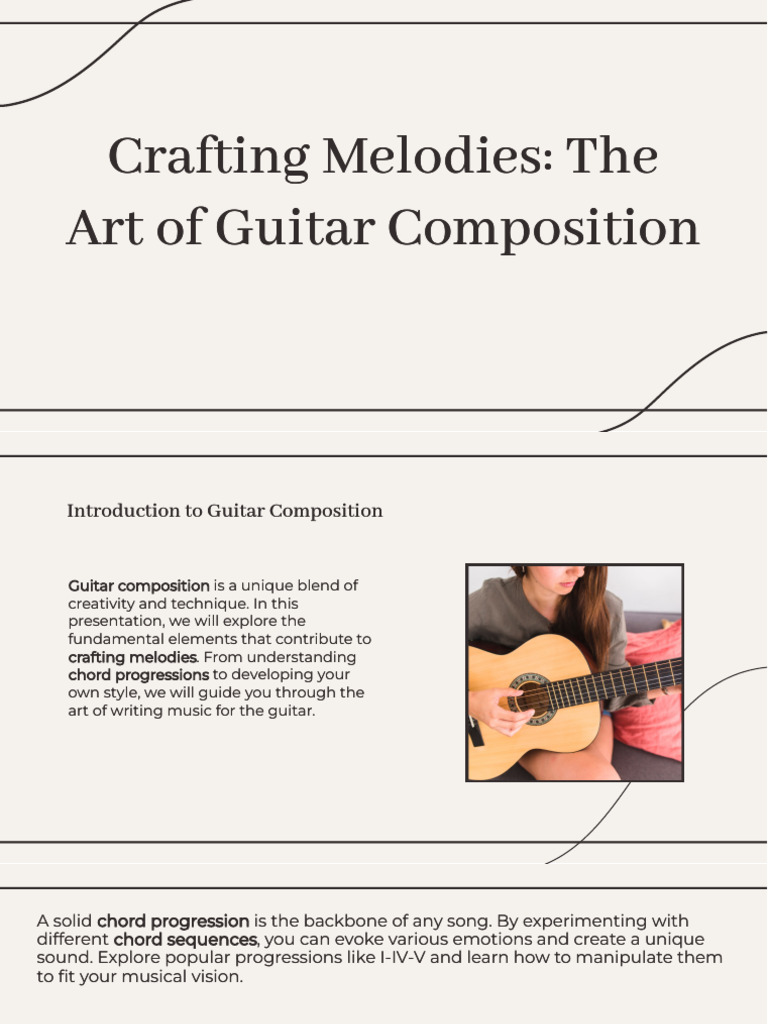 Slidesgo Crafting Melodies The Art of Guitar Composition ...