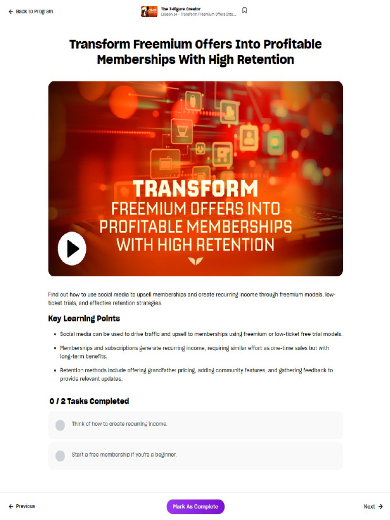 Lesson 14 - Transform Freemium Offers Into | PDF
