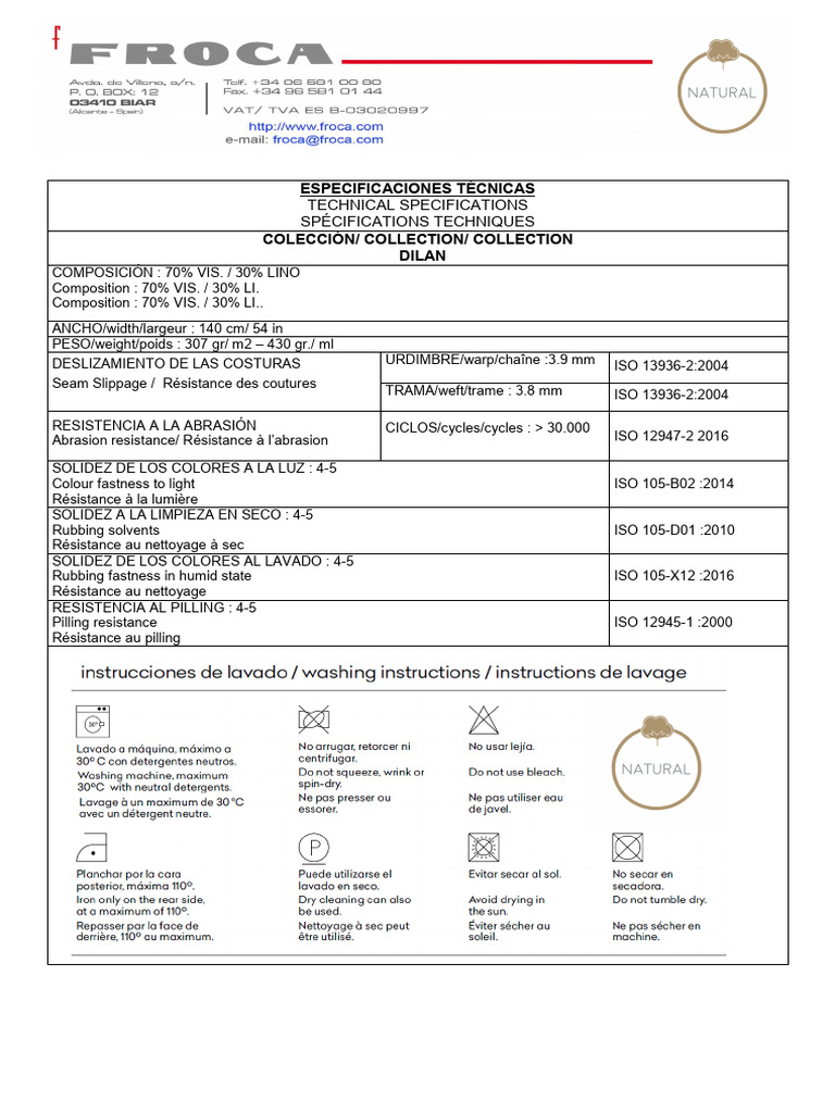 Ficha Tecnica DILAN | PDF