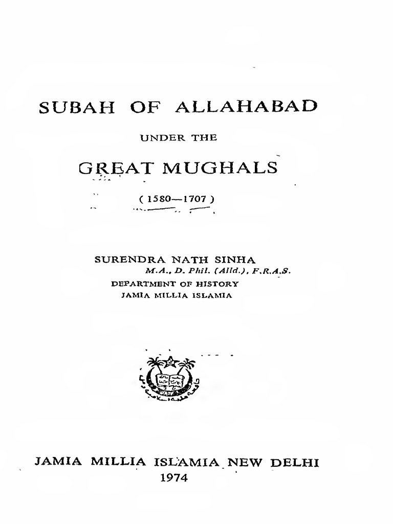 2015.118676.subah of Allahabad Under The Great Mughals - Text | PDF ...