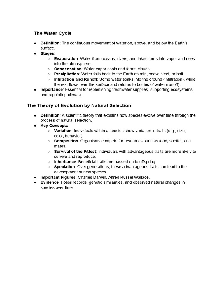 The Water Cycle | PDF