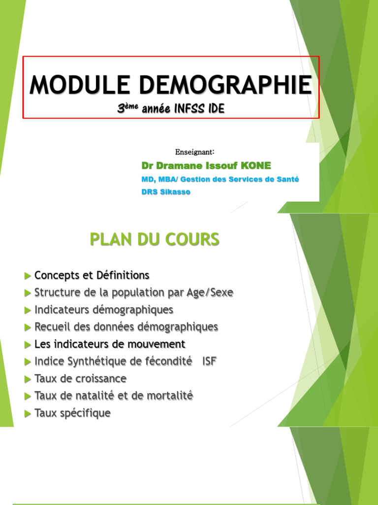 Introduction à la démographie et ses indicateurs | PDF | Population ...