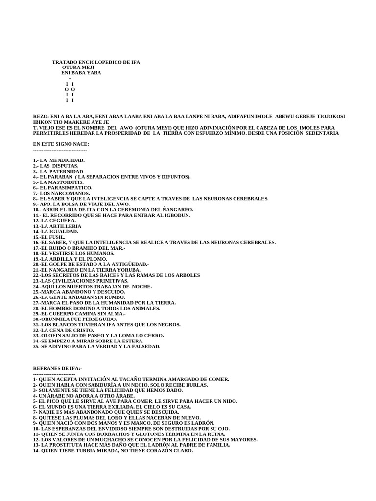 13 Otura Meji | PDF | Religión étnica | Creencia religiosa y doctrina