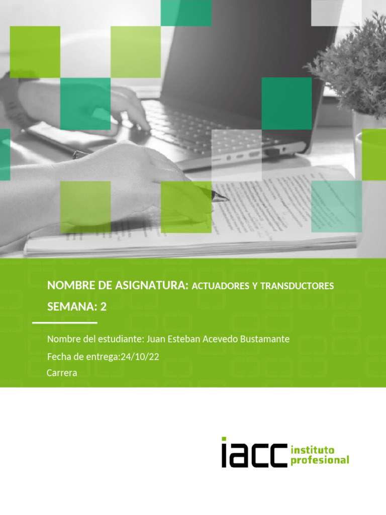 Tarea s 2 Actuadores | PDF | Estandarización