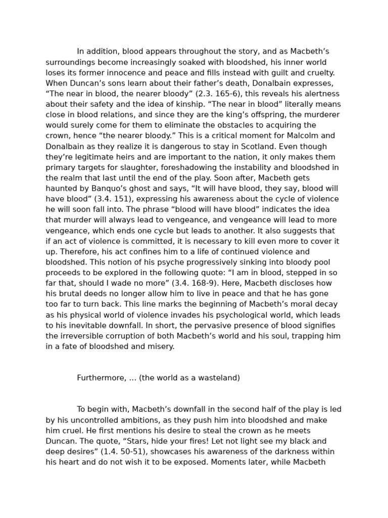 Macbeth Final | PDF | Macbeth