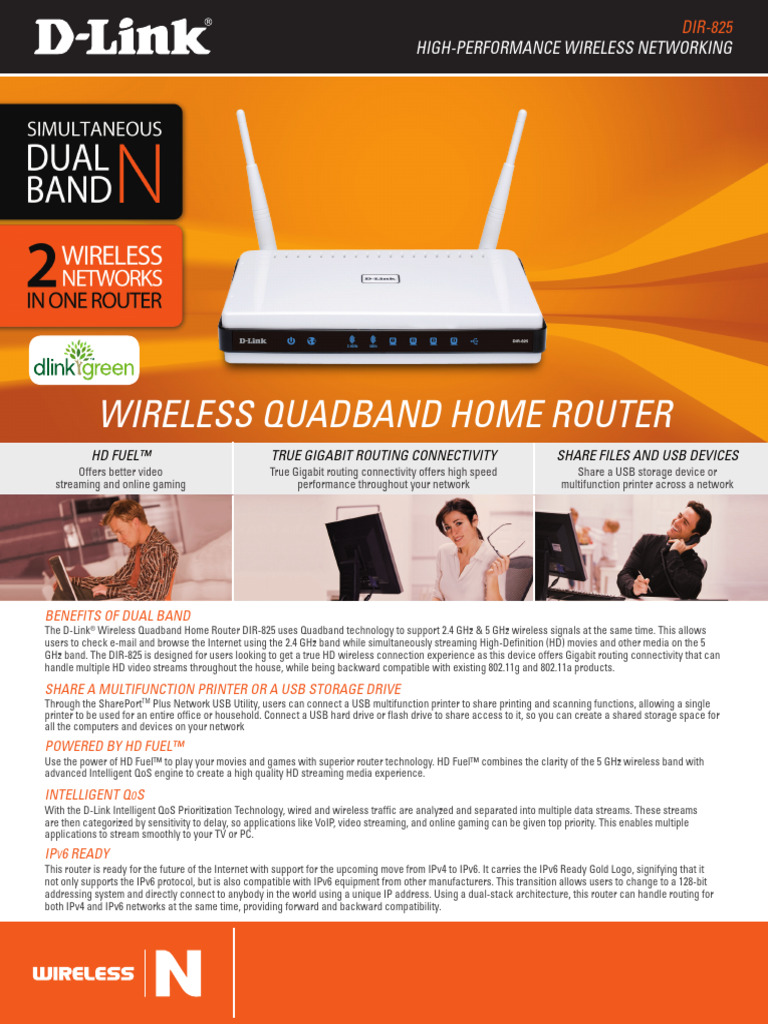 DIR 825 Datasheet en Uk | PDF | I Pv6 | Computer Network