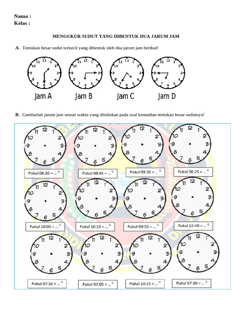 Mengukur Sudut Jarum Jam | PDF
