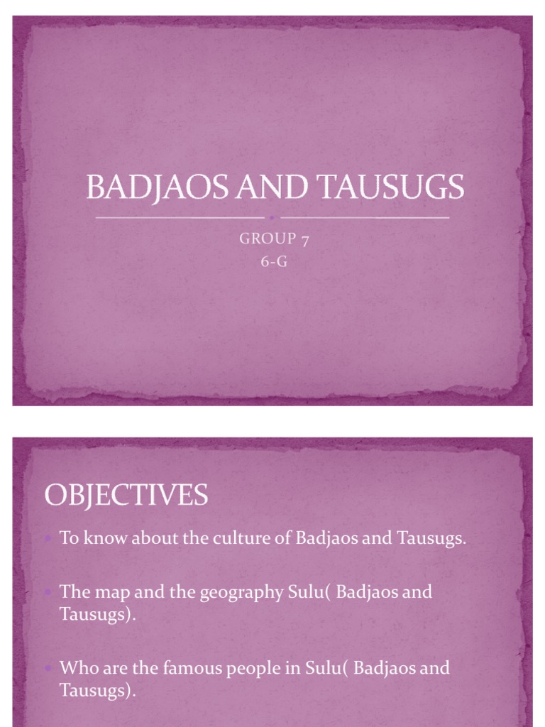 Badjaos and Tausugs Wow | PDF