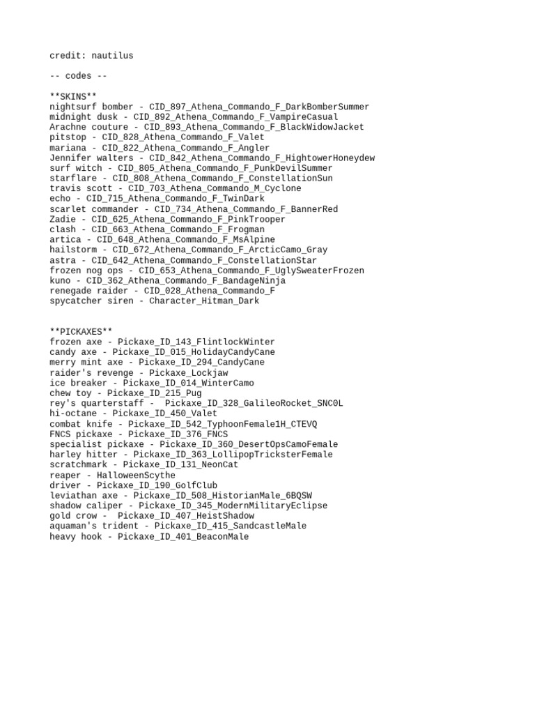 Cosmetic Codes Reboot | PDF