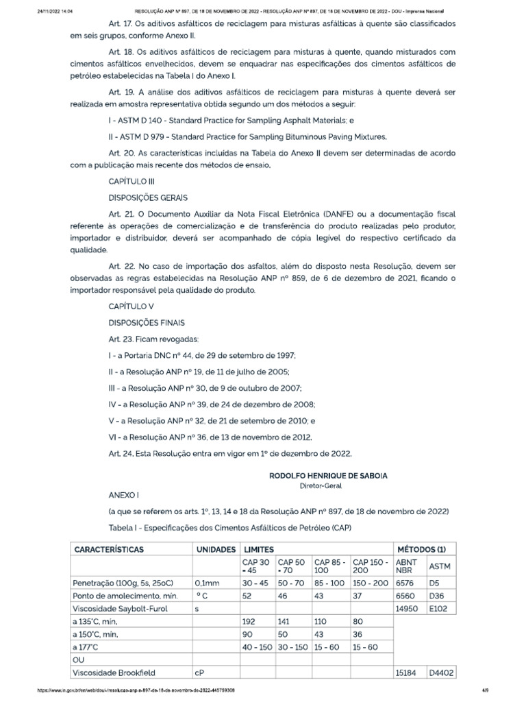 Brazil Bitumen Spec Cap 50-70 | PDF
