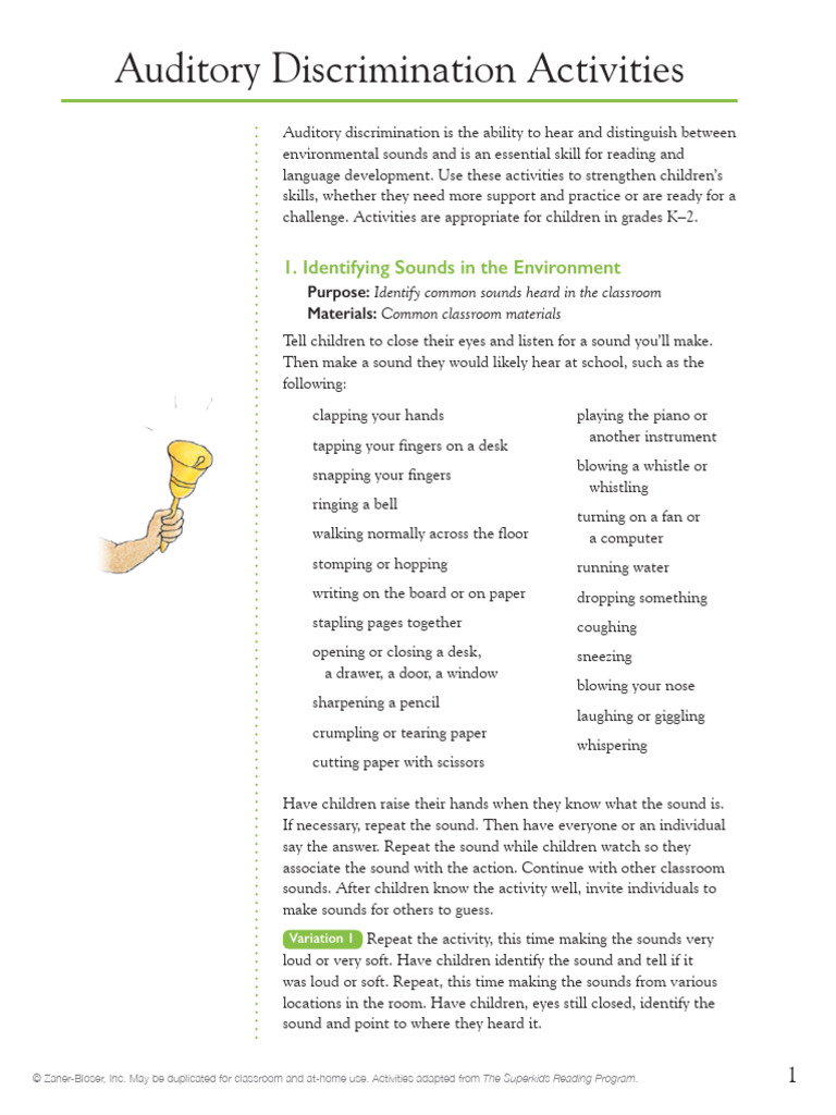 R1689B LanguageSkillsActivities Auditory | PDF | Sound | Classroom