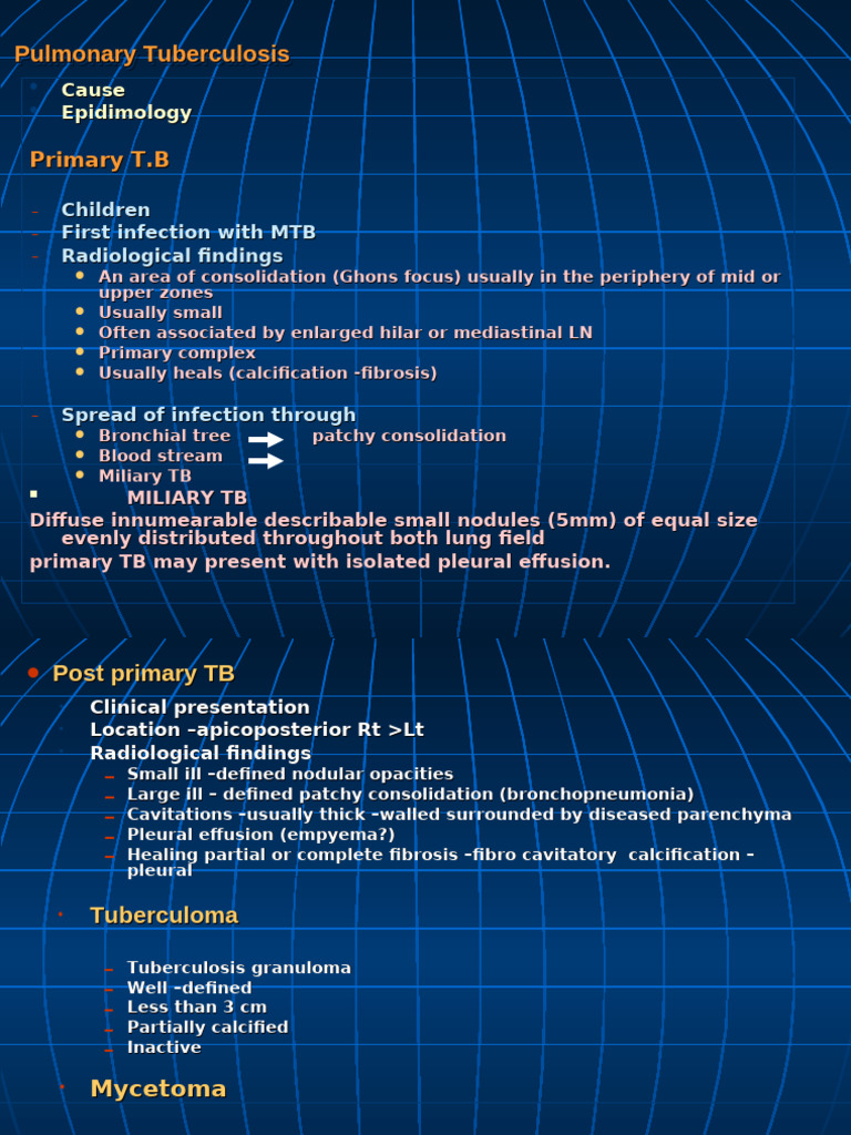 Pulmonary Tuberculosis | PDF