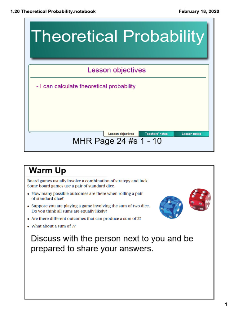 Theoretical Probability Overview | PDF | Probability | Set (Mathematics)