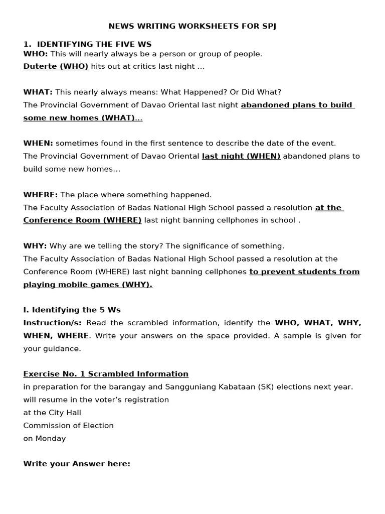 News Writing Skills for Students | PDF