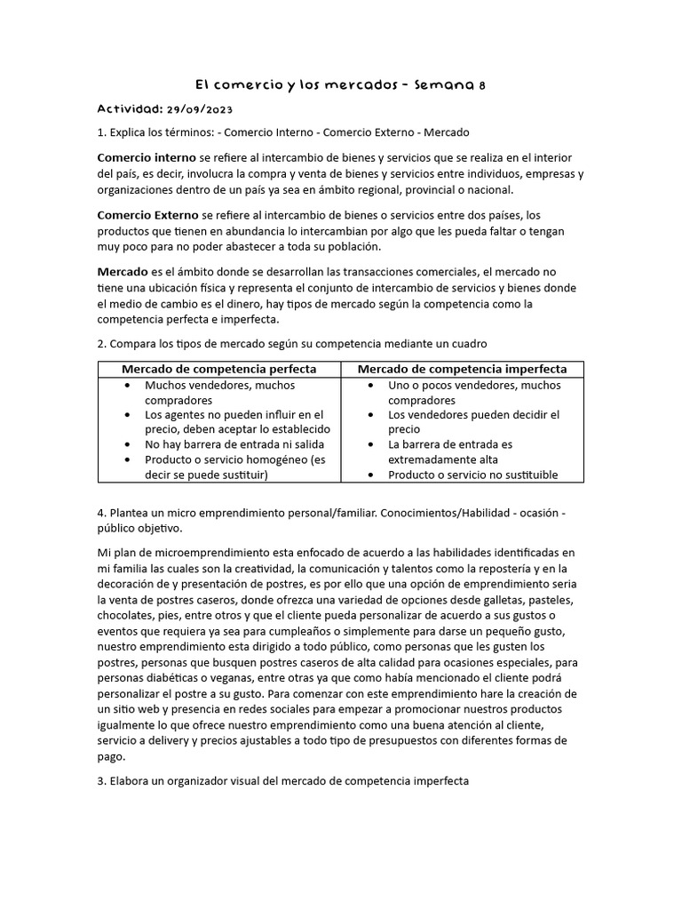 Comercio y Tipos de Mercado Explicados | PDF | Mercado (economía ...