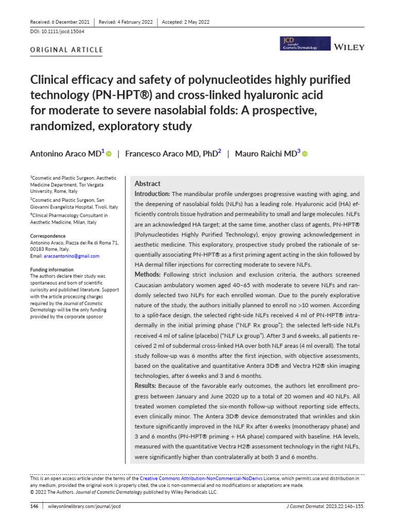 PDRN Com AH Reticulado em SNG 2022 | PDF | Injection (Medicine) | Analysis Of Variance