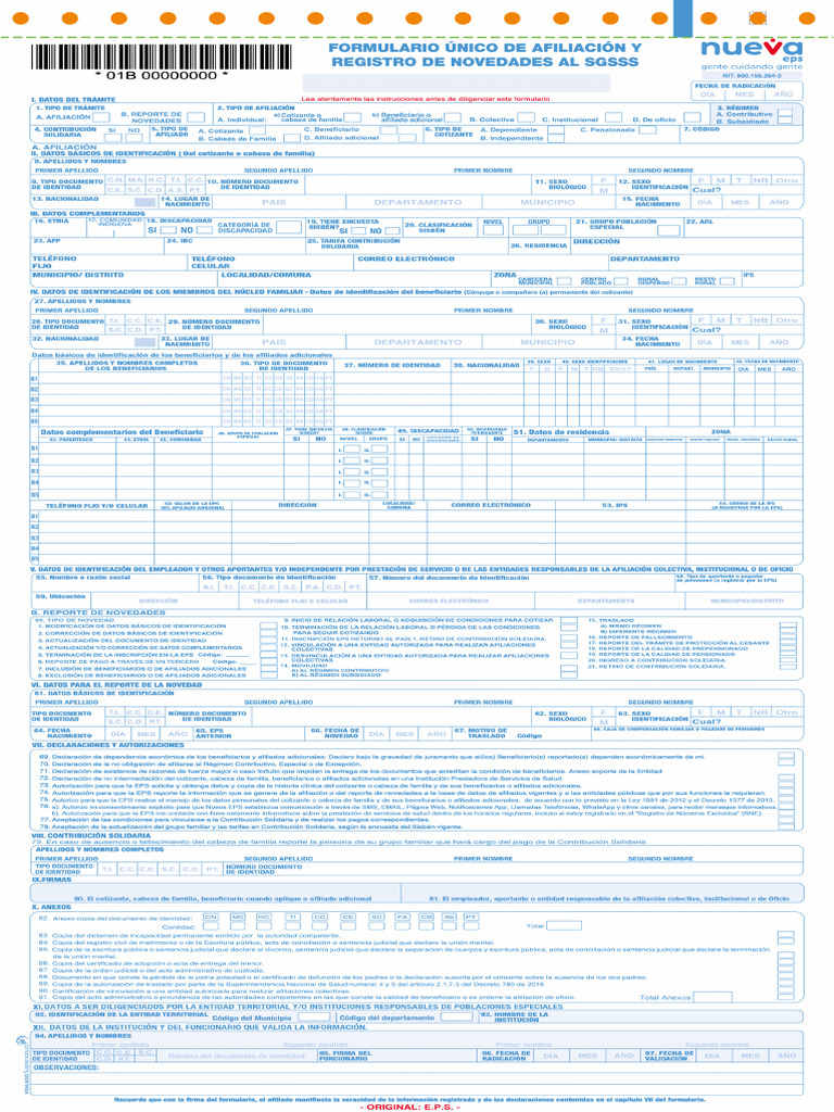 Formulario 1823 V3 | PDF
