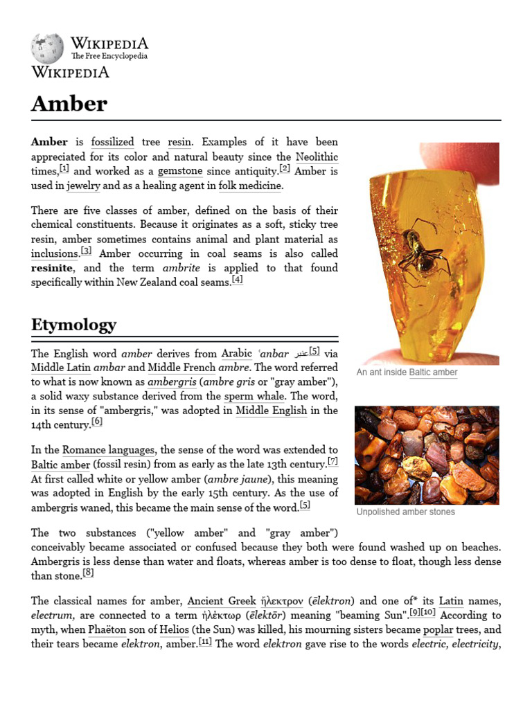 Amber - Wikipedia | PDF | Amber