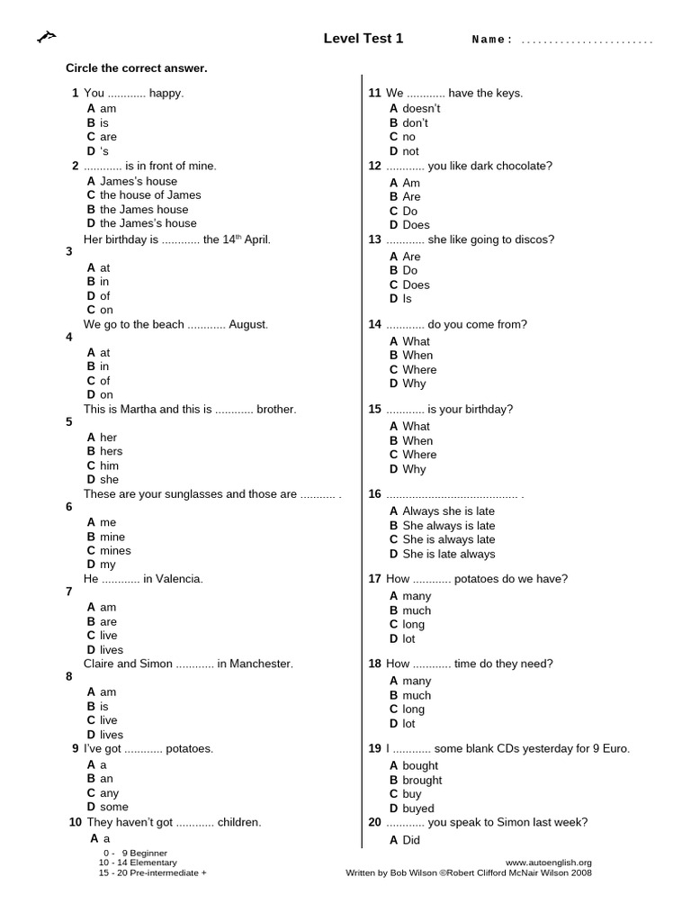 gr.leveltest1 (1) | PDF