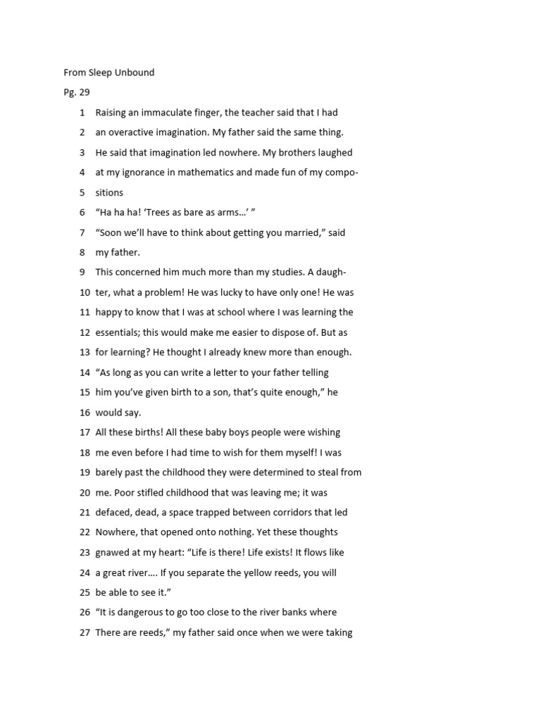 English Exam Individual Orals Extract 2 | PDF