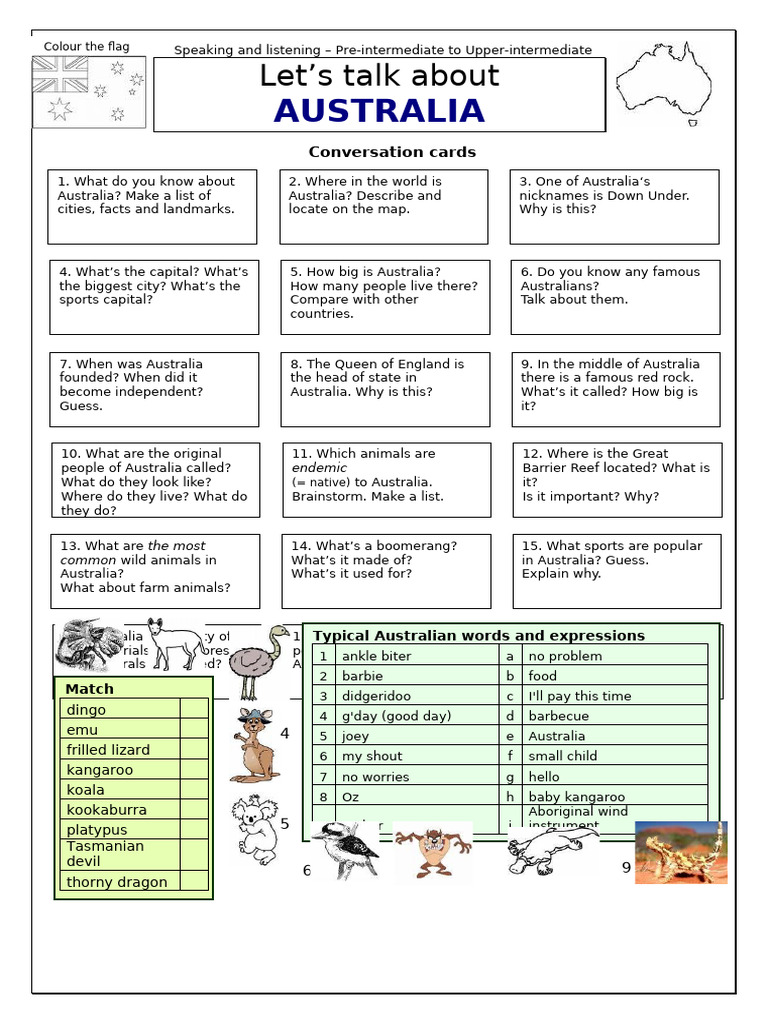 Australia: Facts and Conversation Topics | PDF | Australia
