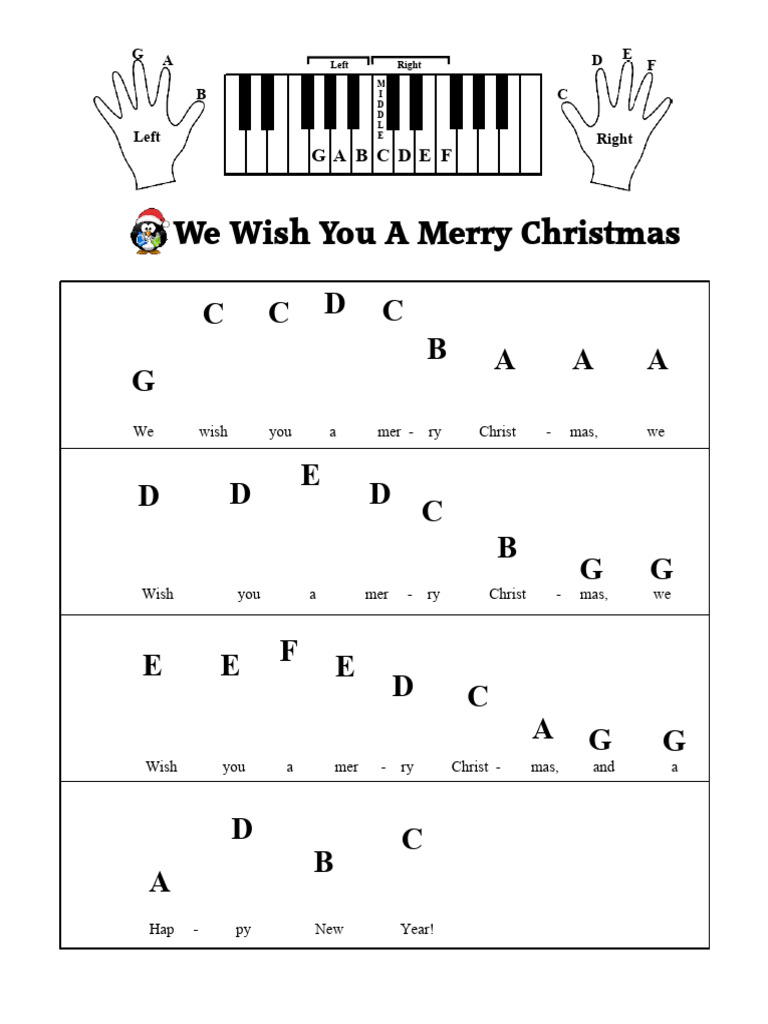 We Wish You A Merry Christmas Pre Staff | PDF