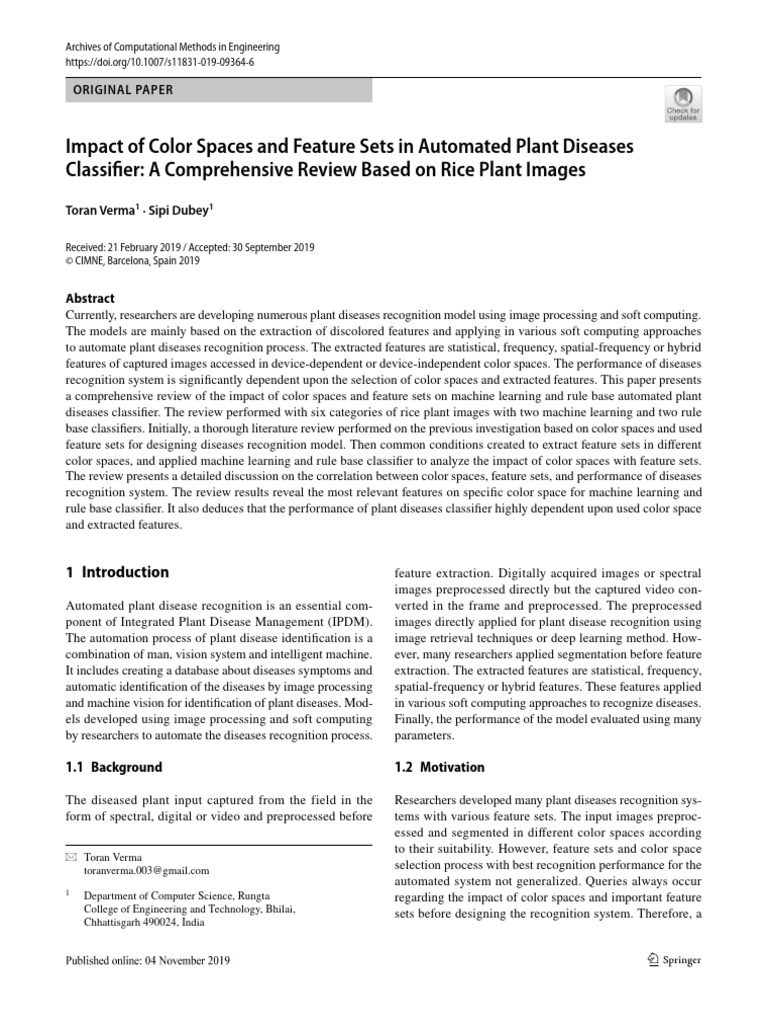 Verma-Dubey2019_Article_Impact Of Color Spaces And FeatureS | PDF | Data Compression | Machine ...