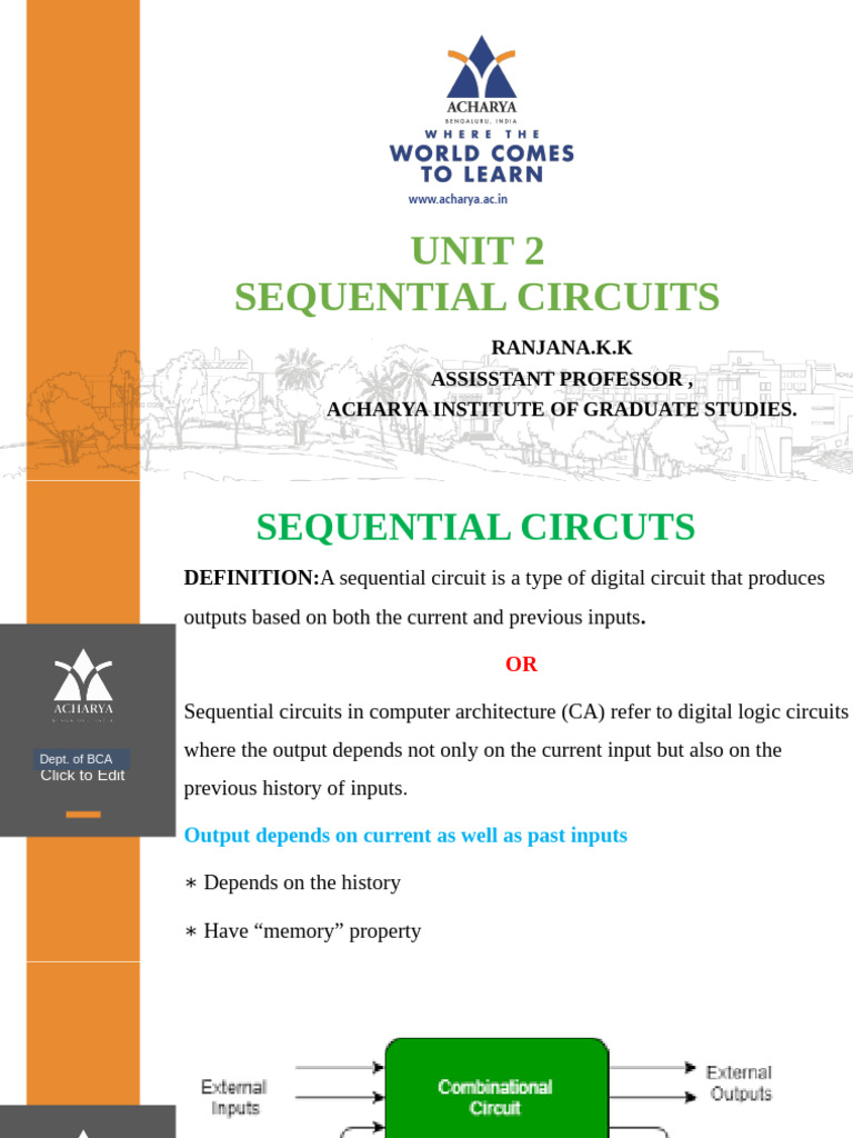 Unit 2 Ppt2 Sequential Circuits | PDF | Integrated Circuit | Electronic Circuits