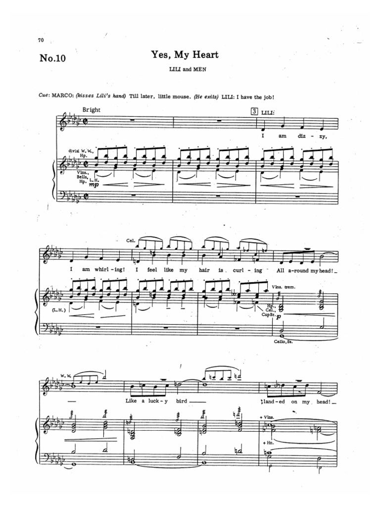 Yes, My Heart (Carnival) Sheet Music | PDF