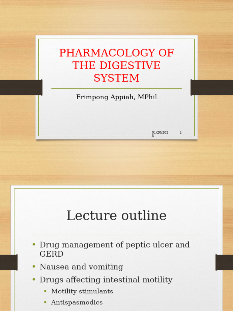 2. Drugs Actn on Digestive System 2 | PDF | Stomach | Nausea