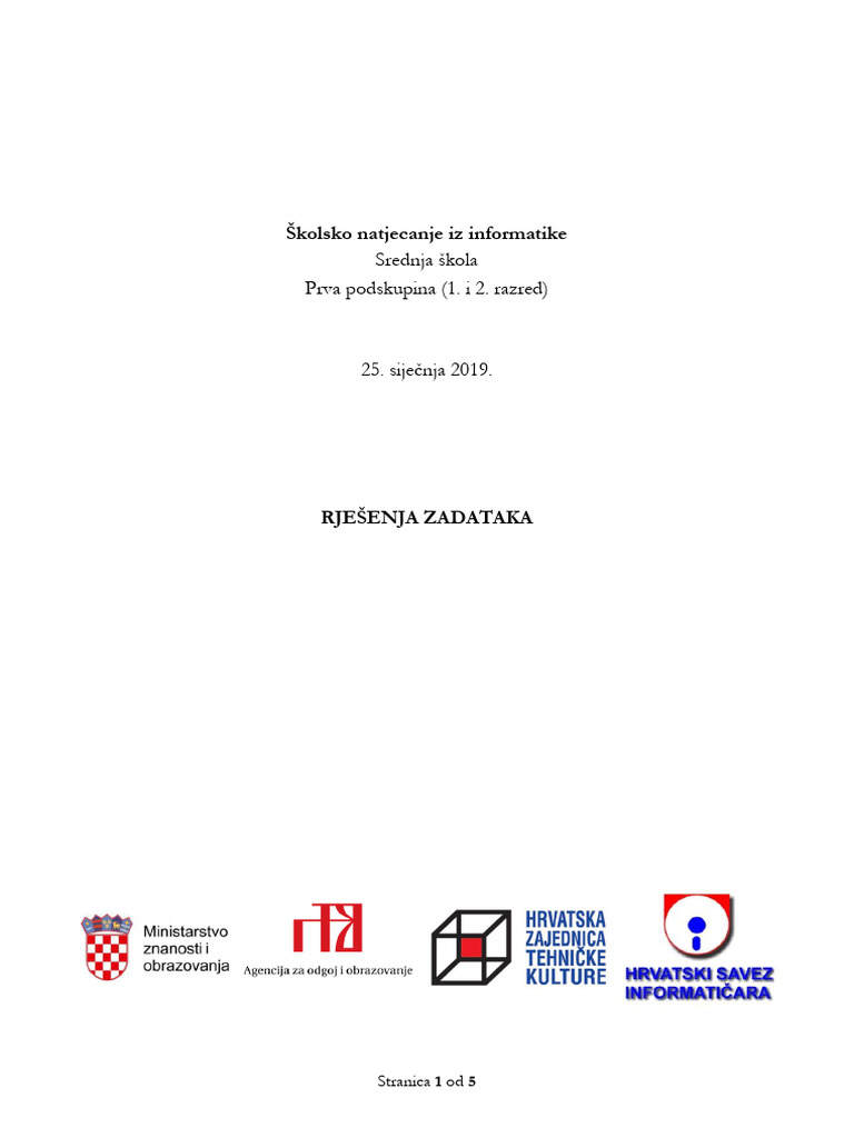 Rjesenja | PDF