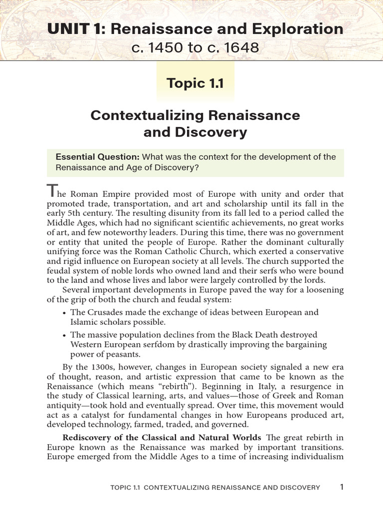 Unit1-2 AMSCO | PDF | Renaissance | Printing