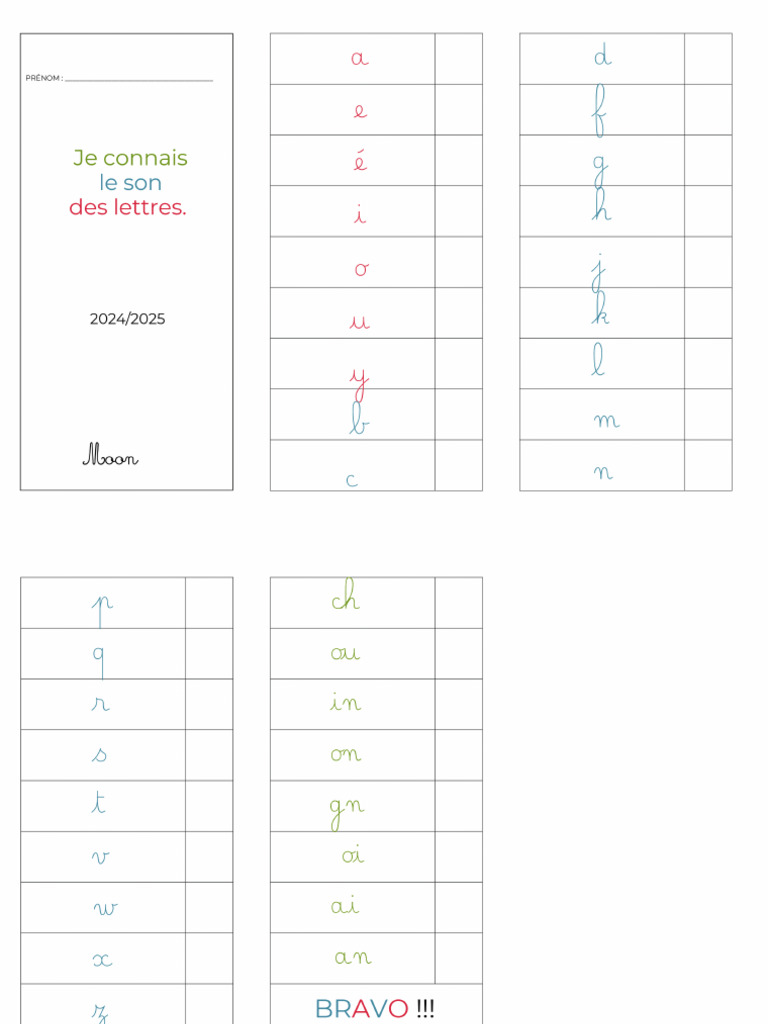Livret Je Connais Le Sons Des Lettres PDF | PDF