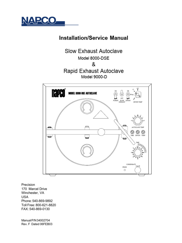 (NAPCO)34002704_f | PDF | Sterilization (Microbiology) | Switch