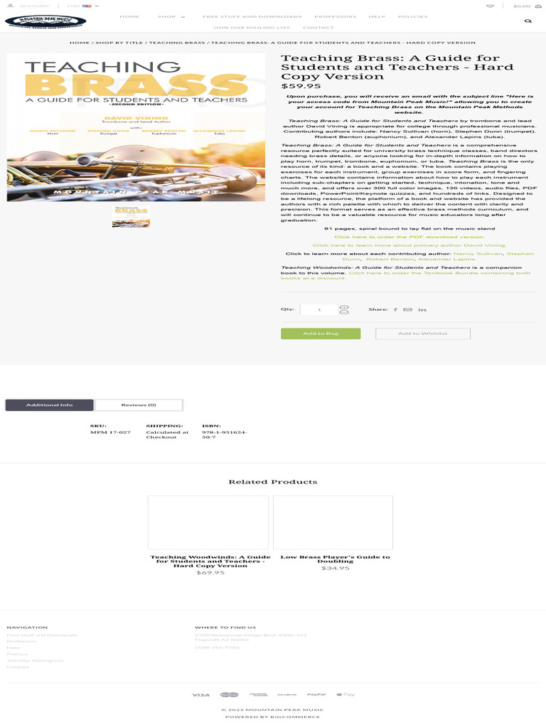 Teaching Brass A Guide For Students and Teachers | PDF | Brass Instruments | Elementary Organology