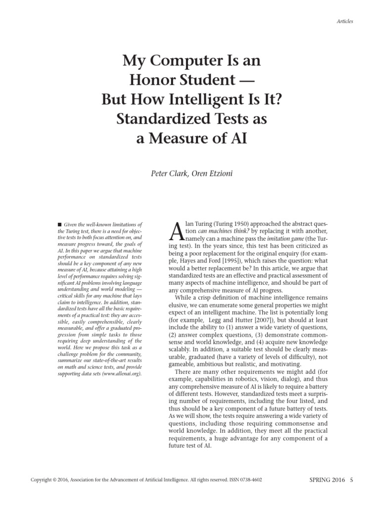 My Computer Is An Honor Studen | PDF | Artificial Intelligence ...