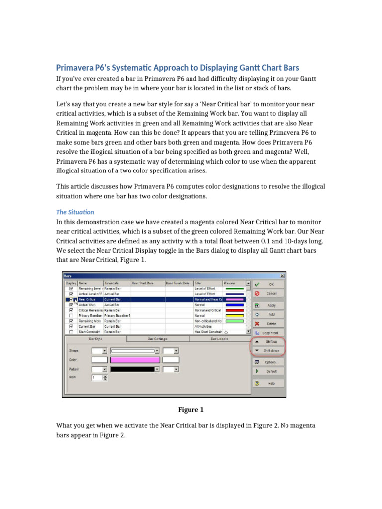 182 Primavera P6 S Systematic Approach To Displaying Gantt Chart | PDF ...