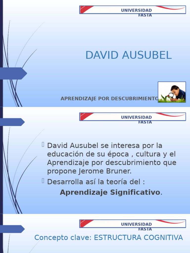 David Ausubel | PDF | Aprendizaje | Sicología