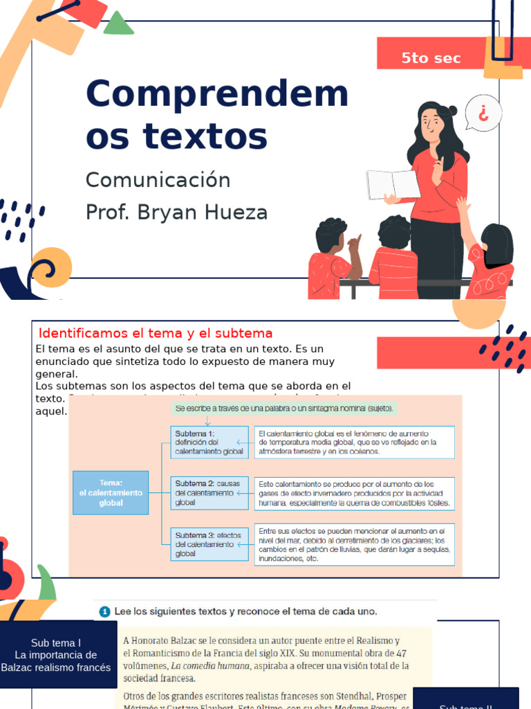 El Tema y Los Subtemas | PDF