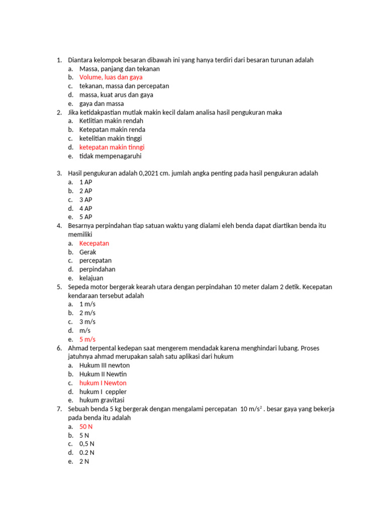 Soal Uas Fisika Kelas Xii SMKN 2 Wajo | PDF