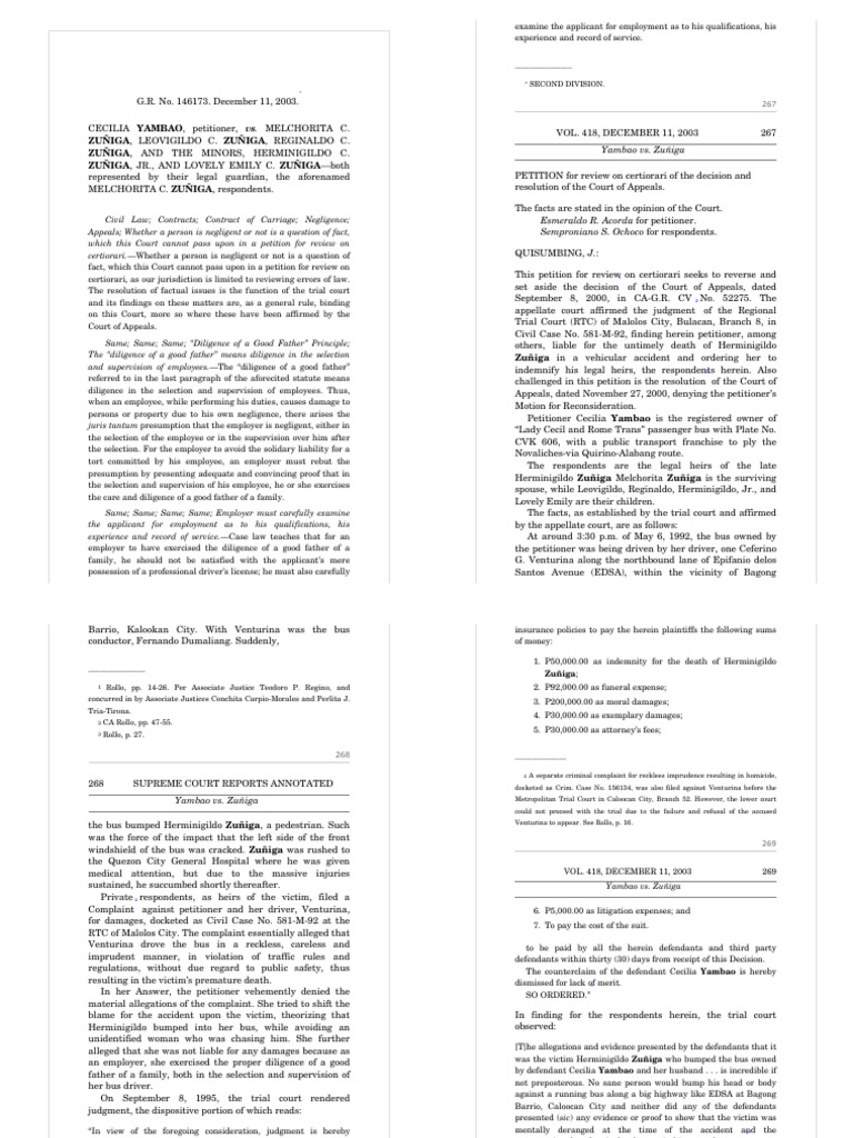 G.R. No. 146173 | PDF | Certiorari | Legal Liability