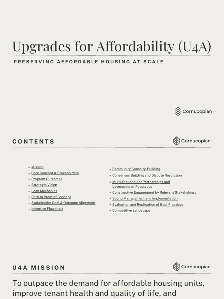 Upgrades For Affordability | PDF | Loans | Affordable Housing