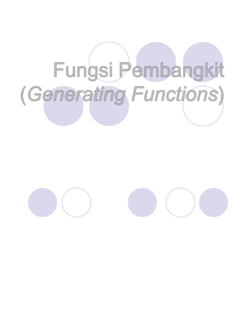 Fungsi Pembangkit | PDF