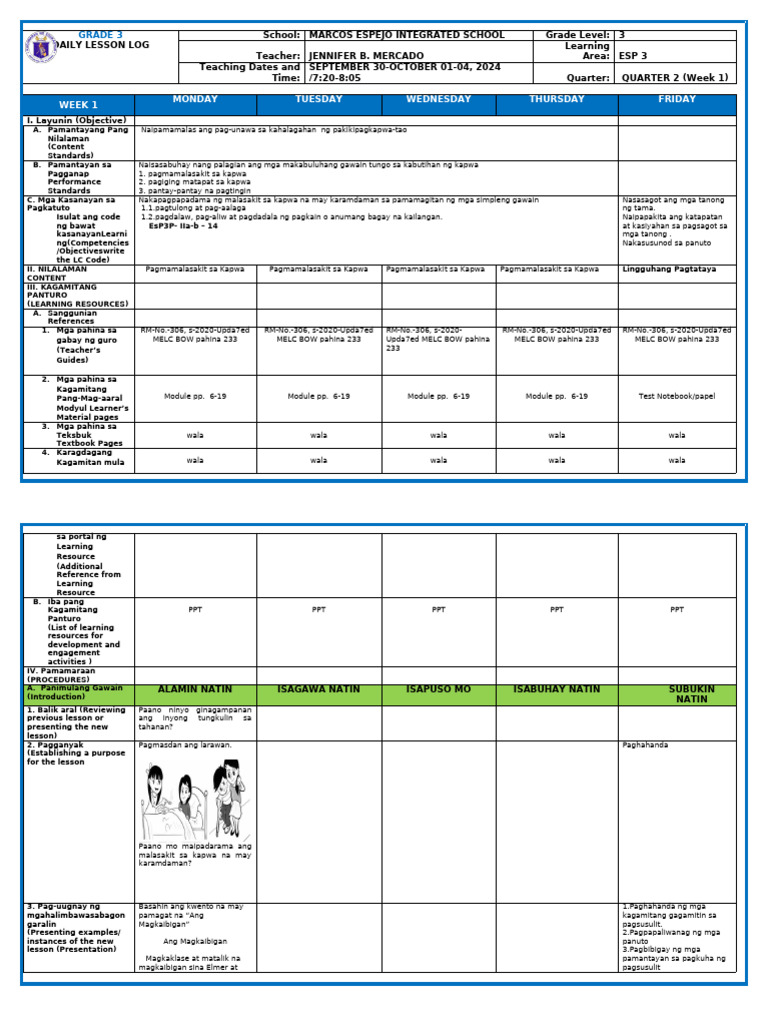 Esp - Q2-DLL-W1 | PDF