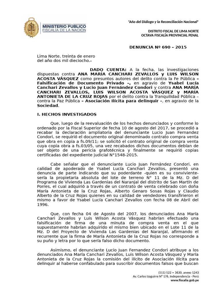 2 Archivo Definitivo - Falsificación de Documentos - 690-2015 | PDF | Fiscal | Castigos