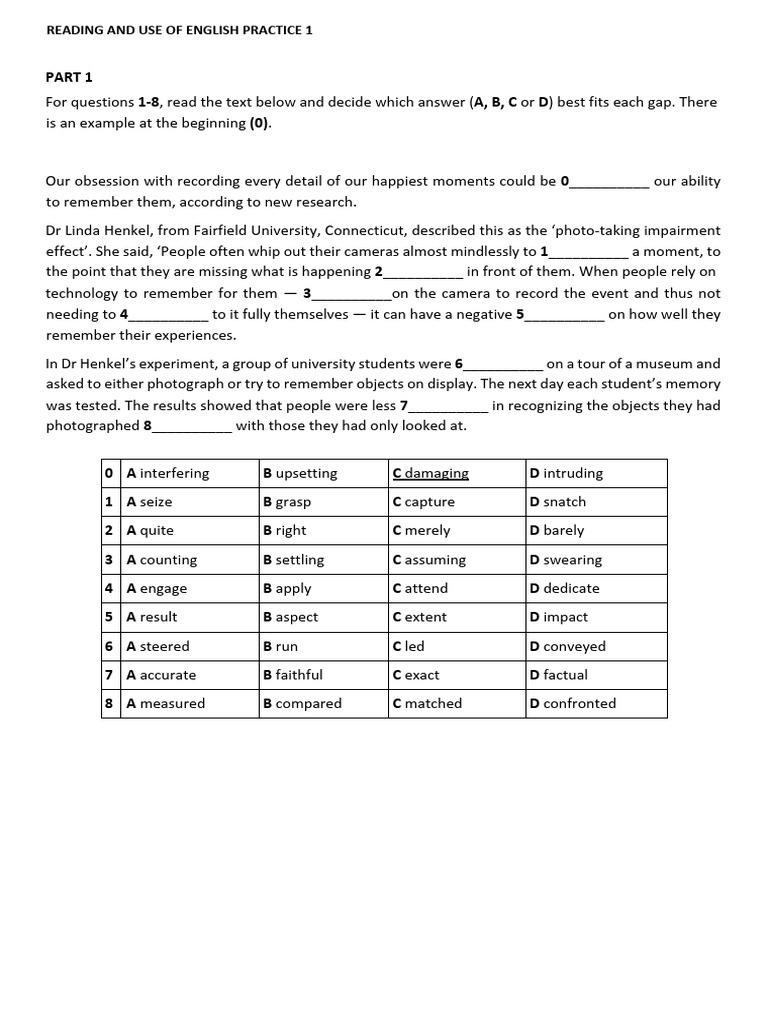 English Reading Practice Test Guide | PDF